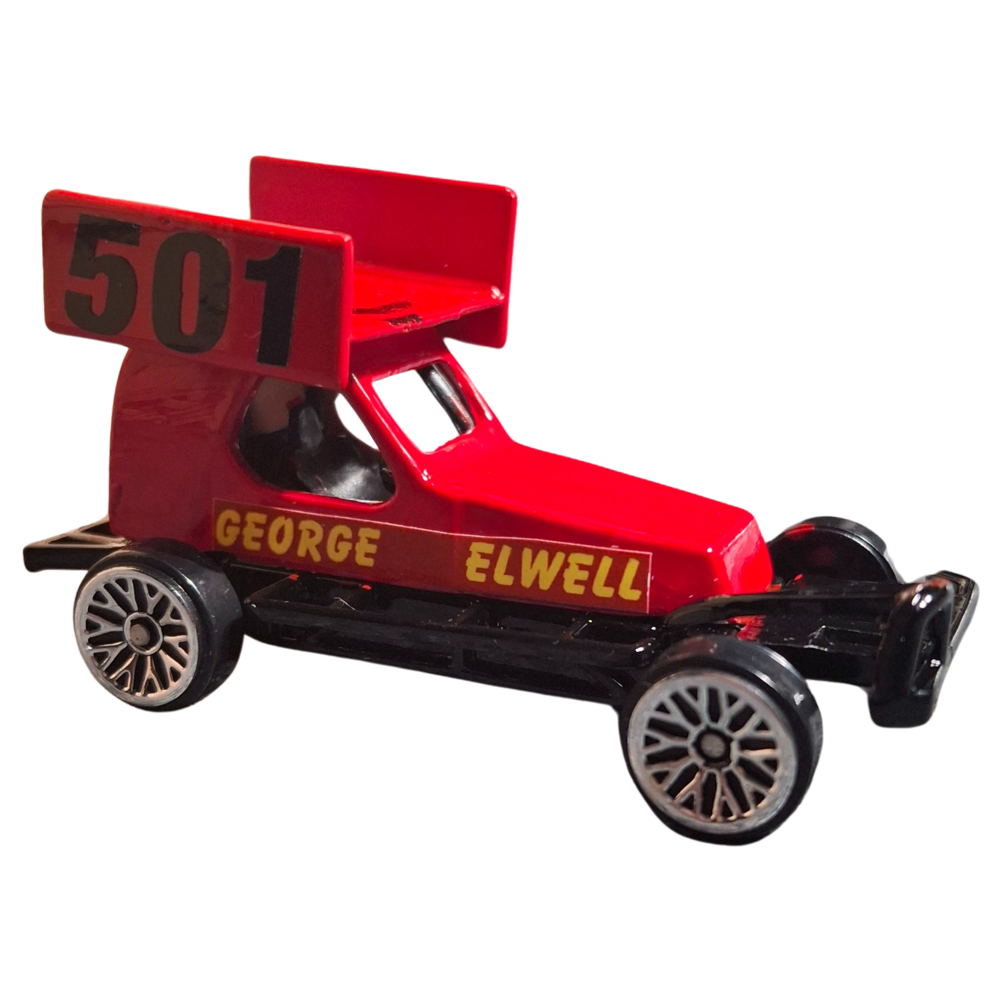 #501 George Elwell - Red Roof – Stock Car & Banger Toy Tracks
