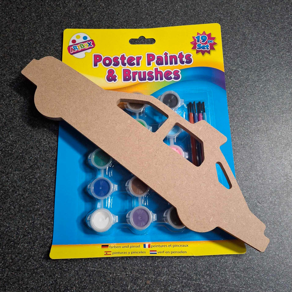Paint Your Own 2L Saloon Kit – Stock Car & Banger Toy Tracks