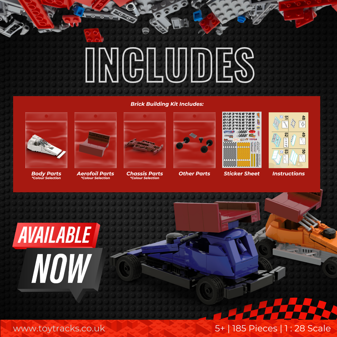 Brisca F1 Stock Car Brick Building Kit - Customisable Racing Model ...